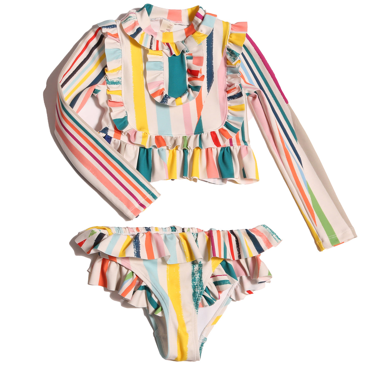 Kid-Girl-Marina Ruffle Rash Guard Set -SW24S-PL84-|-Tia Cibani – A.T.L ...