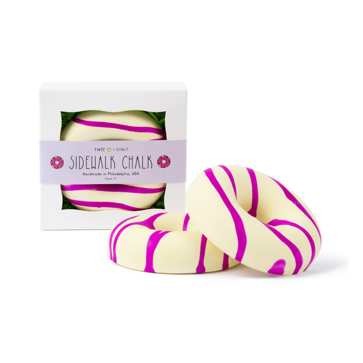 Kid-Girl-Donut Handmade Sidewalk Chalk - Drizzle Yellow / Purple ...